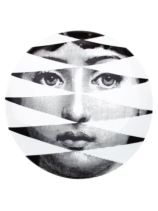 FORNASETTI Jagged Face Plate - Black