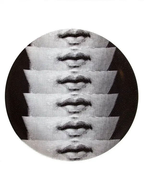 FORNASETTI Mouth Print Plate - Black