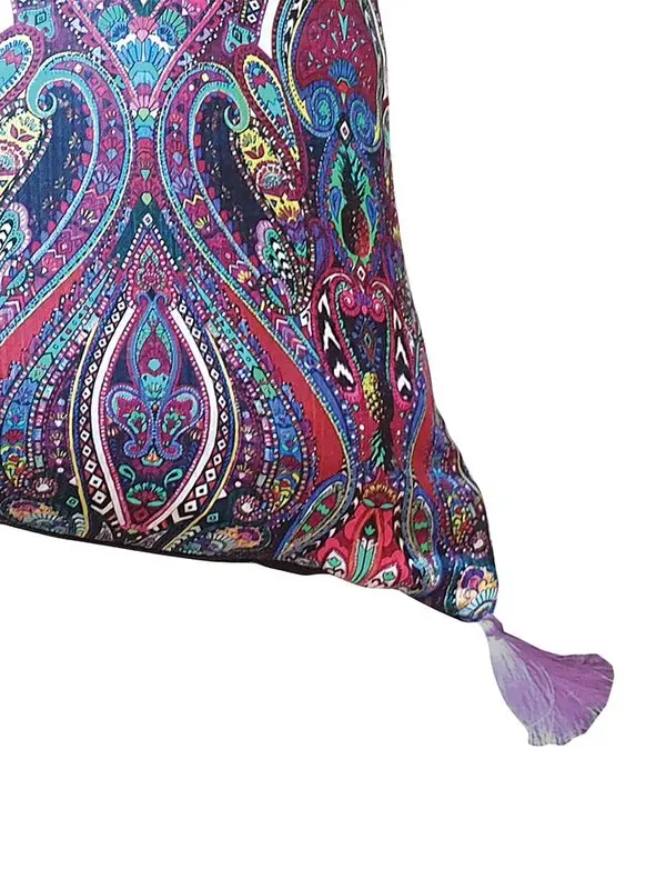 LES-OTTOMANS Paisley-print Silk-blend Cushion
