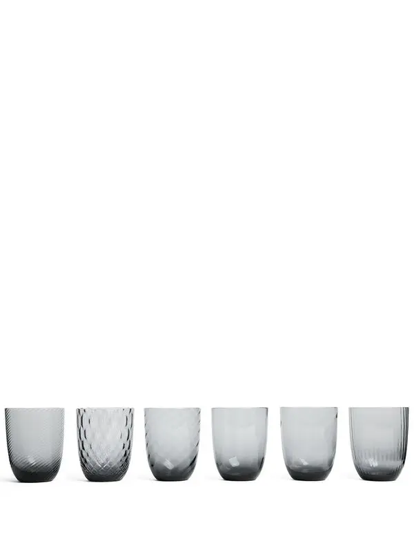 NASONMORETTI Idra Water Glass Set Of Six - Grey