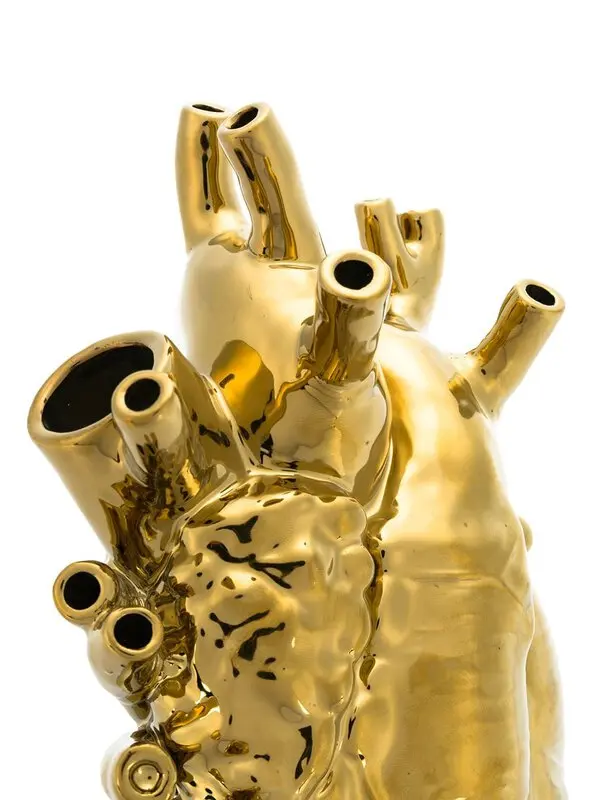 SELETTI Human Heart Sculpture - Gold