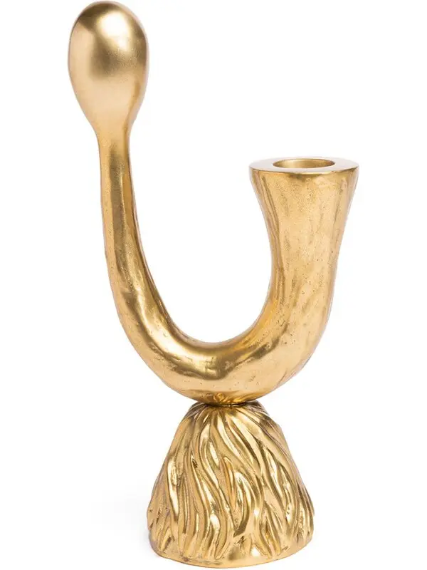 L'Objet Horn Candle Stick Holder - Gold