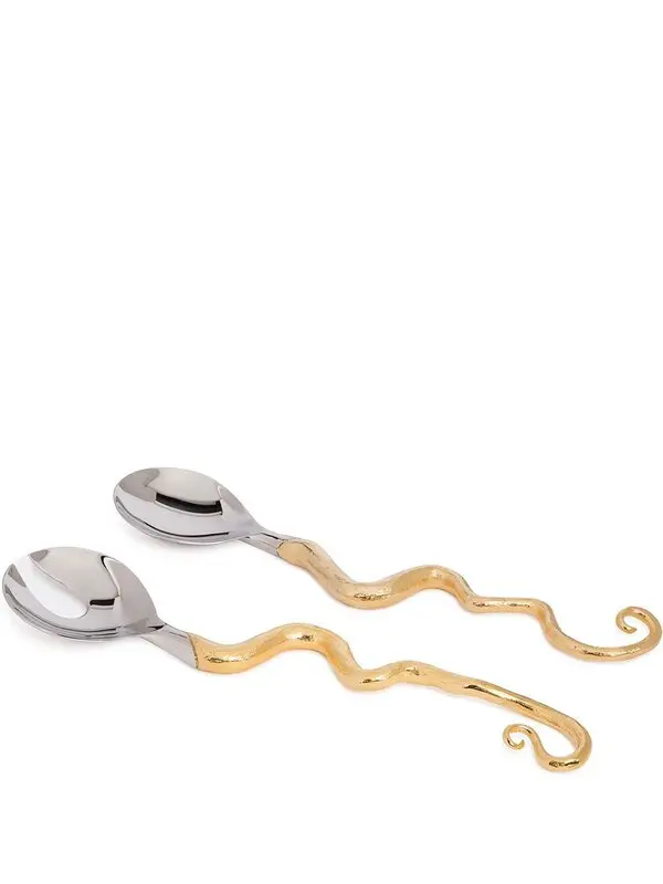 L'Objet Twisted Horn Serving Set - Gold