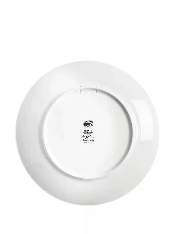 FORNASETTI Silenzio Plate - White