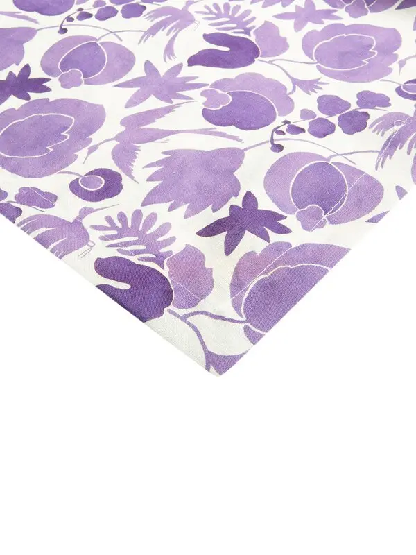 La DoubleJ Small Floral Table Cloth - Purple