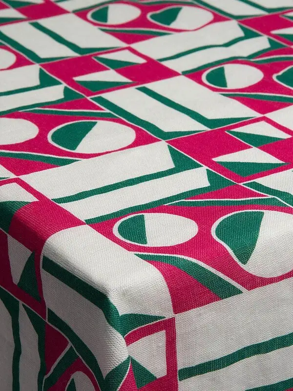 La DoubleJ Geometric-print Tablecloth
