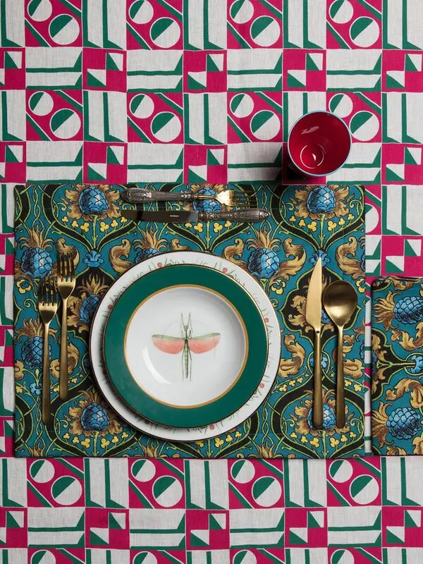 La DoubleJ Geometric-print Tablecloth