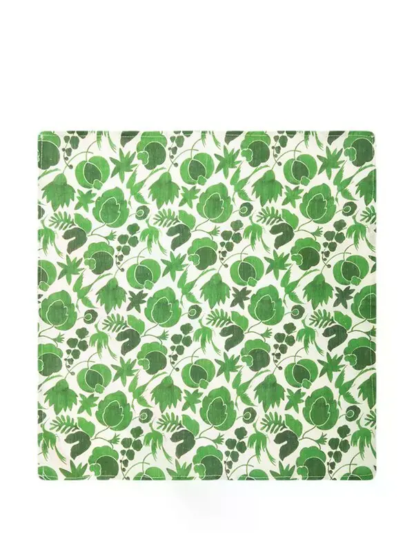 La DoubleJ Set Of 6 Linen Napkins - Green