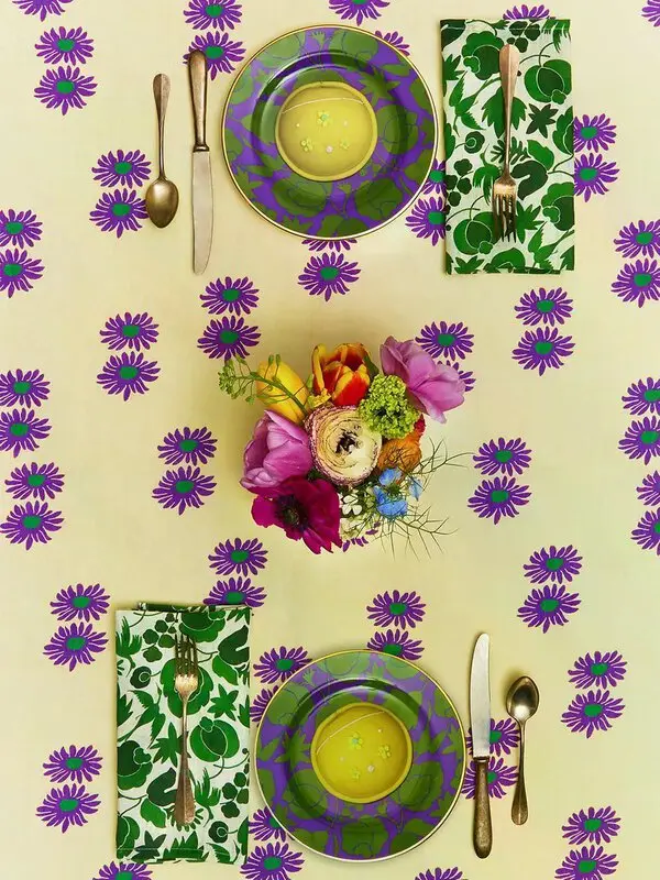 La DoubleJ Set Of 6 Linen Napkins - Green
