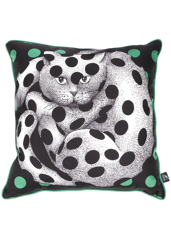 FORNASETTI High Fidelity Silk Cushion - White