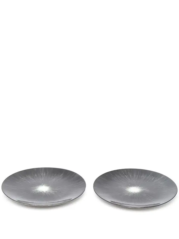 ANN DEMEULEMEESTER Pair Of Shadow Print Plates - Black
