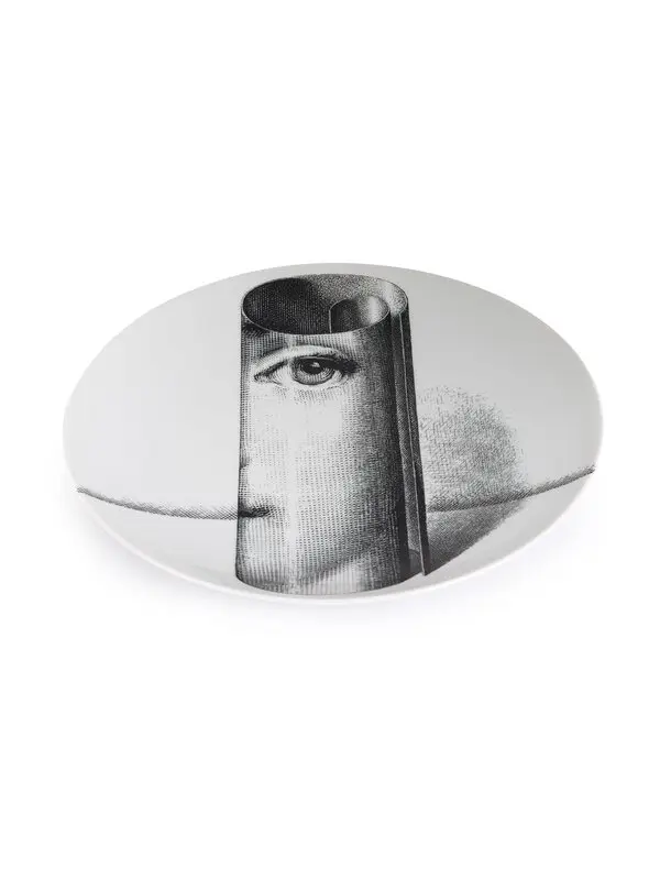FORNASETTI Scroll Cameo Plate