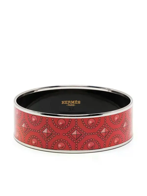 Hermès Pre-owned Belt Motif Bangle Bracelet - Red