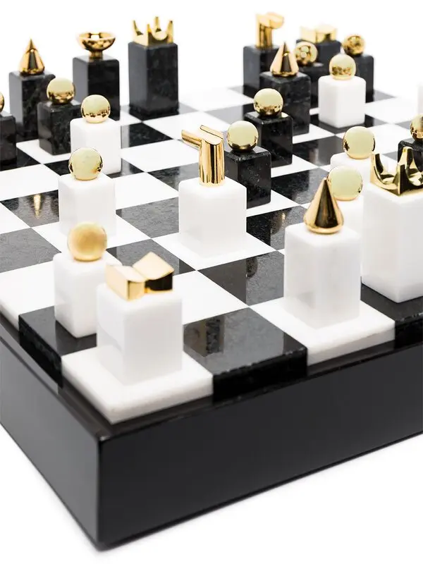 L'Objet 24kt Gold Stone Chess Set