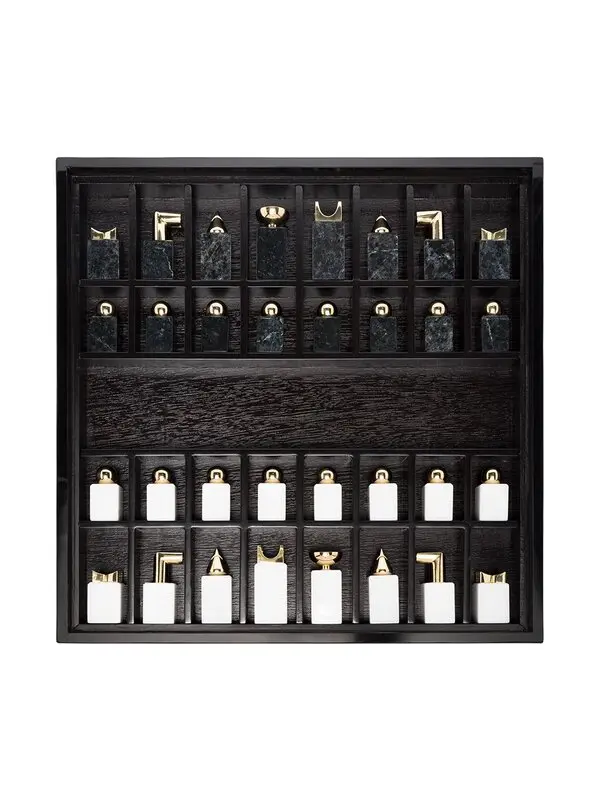 L'Objet 24kt Gold Stone Chess Set