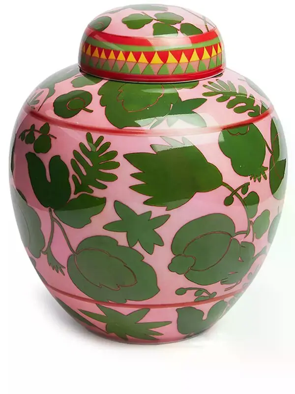 La DoubleJ Wildbird Porcelain Tea Jar - Pink