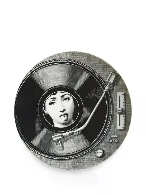 FORNASETTI Tema E Variazioni N.370 Decorative Plate - Black