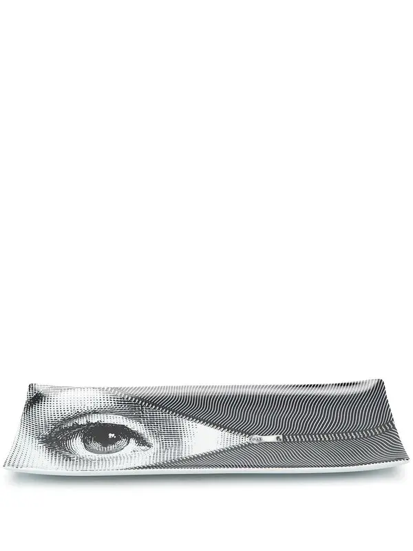 FORNASETTI Occhi Painted Tray - Black