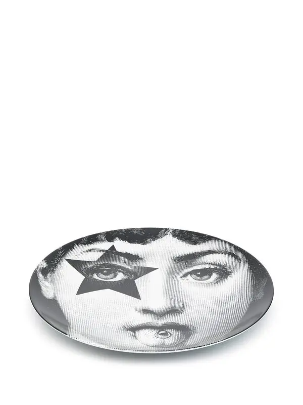 FORNASETTI T&v Ceramic Wall Plate - White