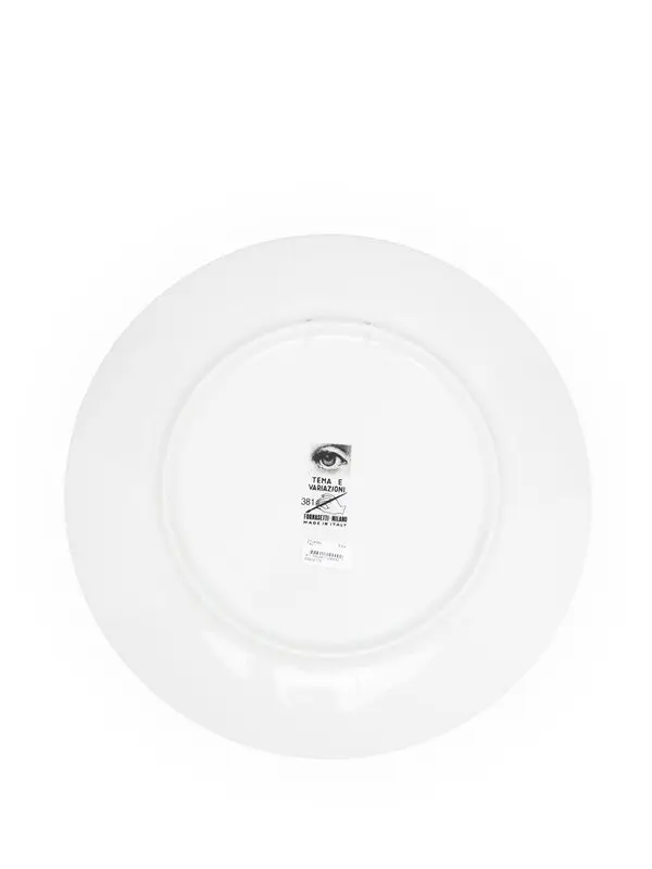 FORNASETTI T&v Ceramic Wall Plate - White