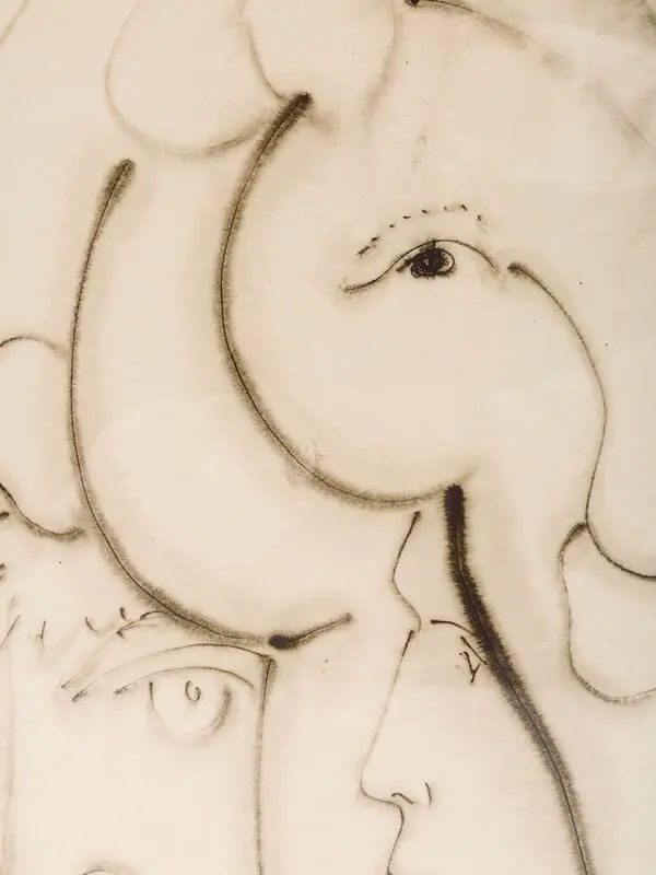 FORNASETTI Erotic Painting - Gold