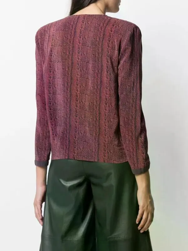 Giorgio Armani 1990s Abstract Print Blouse