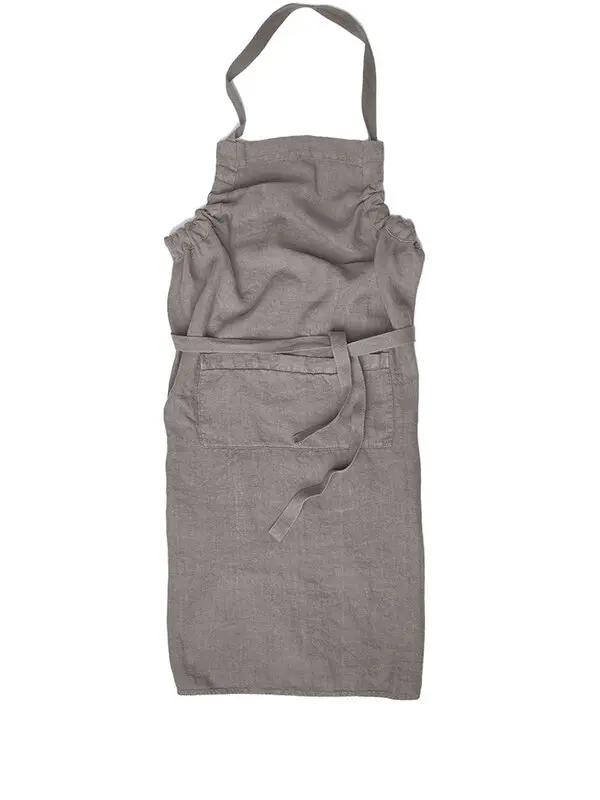 ONCE MILANO Halterneck Linen Apron