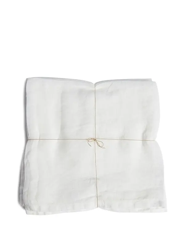 ONCE MILANO Linen Napkins - White