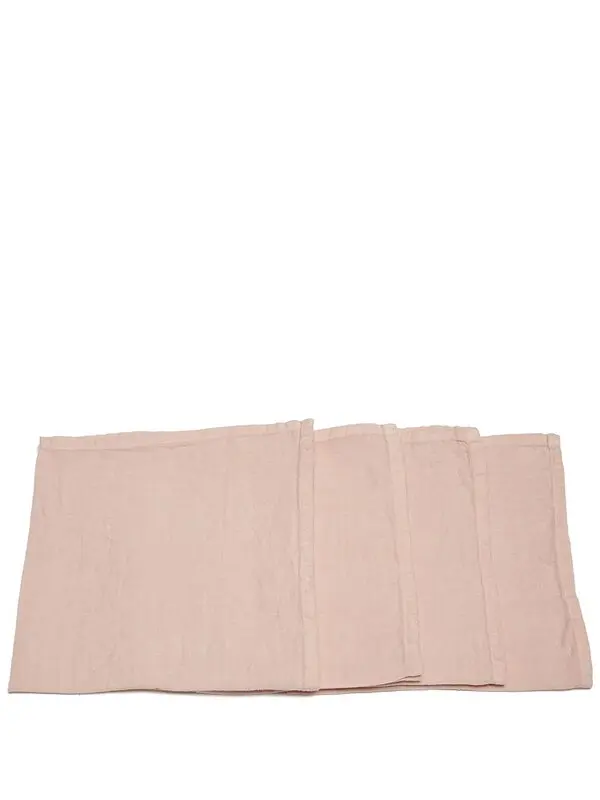 ONCE MILANO Linen Napkin Set Of Four - Pink