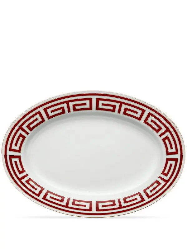 GINORI 1735 Labirinto Oval Serving Platter - Red