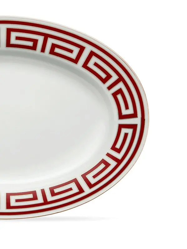 GINORI 1735 Labirinto Oval Serving Platter - Red