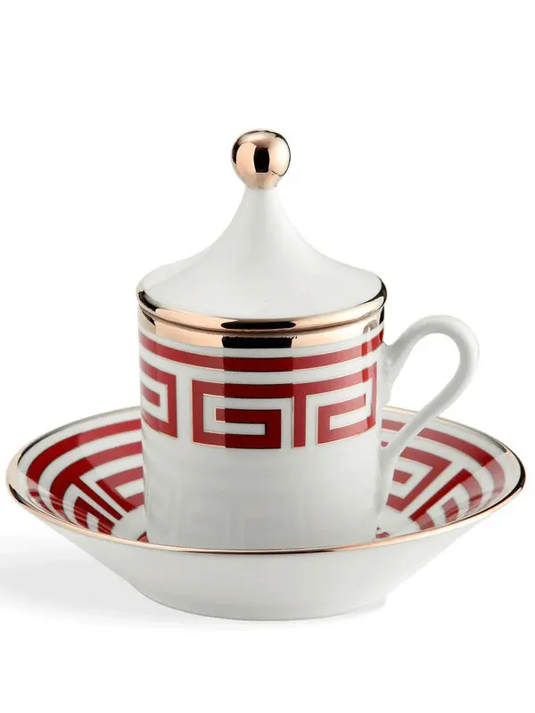 GINORI 1735 Labirinto Tête À Tête Coffee Set - Red