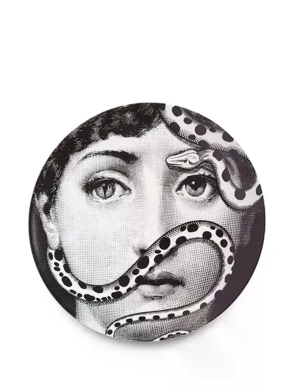 FORNASETTI Tema E Variazioni N.383 Decorative Plate - Black