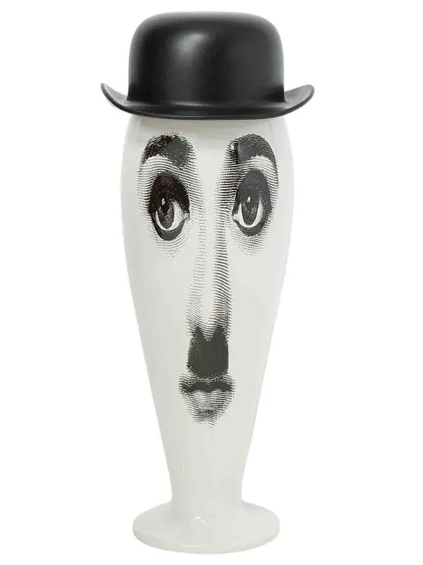 FORNASETTI Bowler Hat Lidded Vase