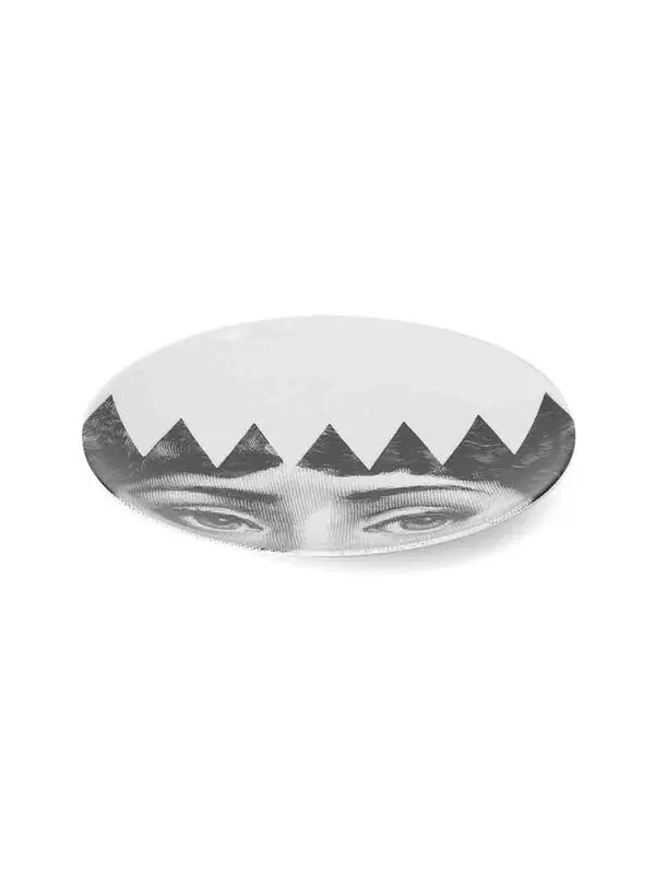 FORNASETTI Face Print Plate - White