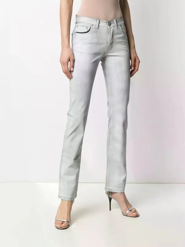 Balenciaga 2000s Logo-patch Slim Cut Jeans