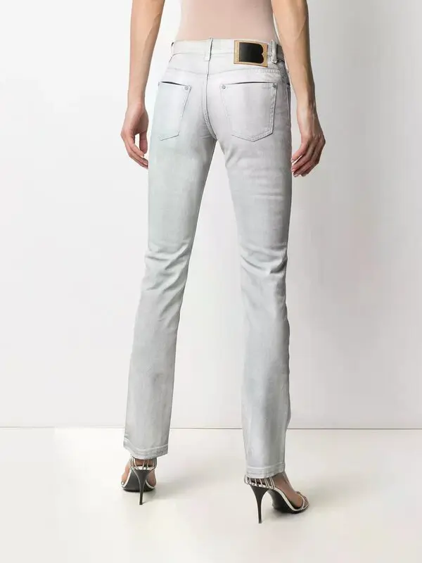 Balenciaga 2000s Logo-patch Slim Cut Jeans