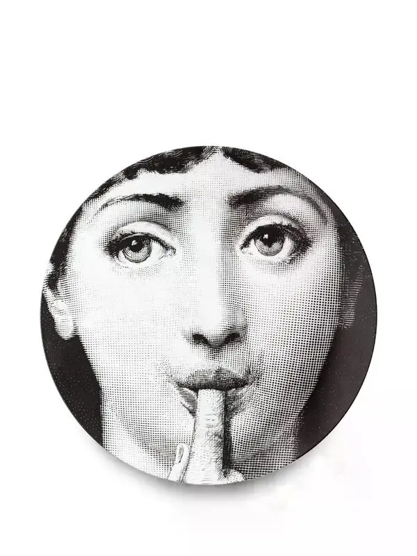 FORNASETTI Tema E Variazioni N.178 Decorative Plate - Black