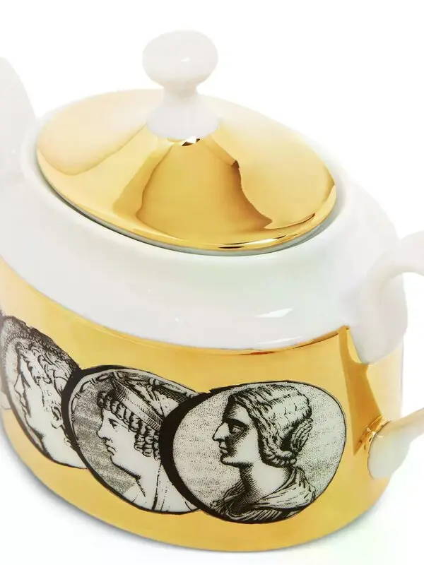 FORNASETTI Cammei Sugar Bowl - White