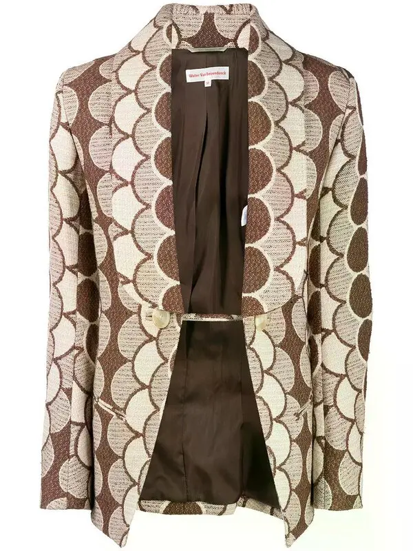 WALTER VAN BEIRENDONCK Geometric Print Jacket