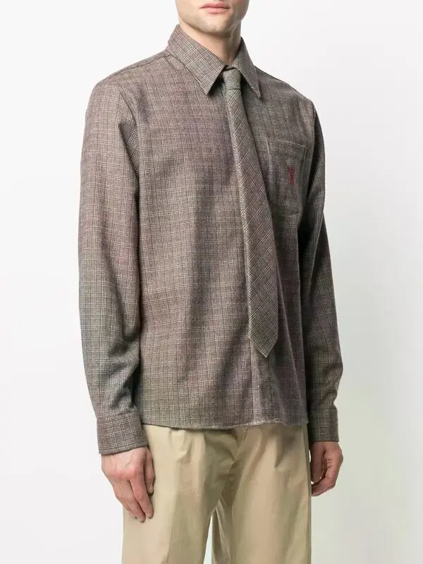 WALTER VAN BEIRENDONCK Check Virgin Wool Shirt