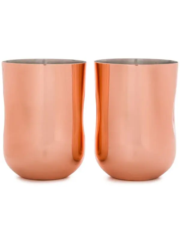 TOM DIXON Plum Moscow Mule Set Of Two Short Cocktail Glasses
