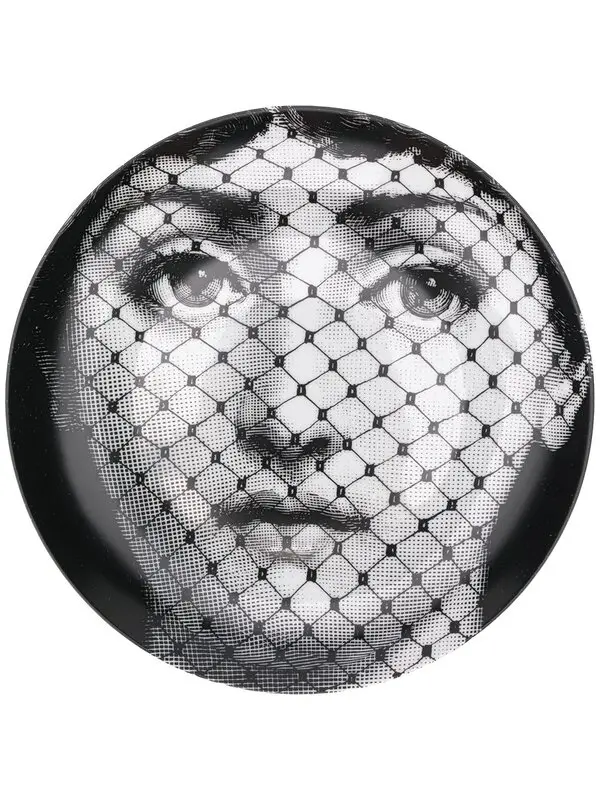 FORNASETTI Patterned Decorative Plate - White
