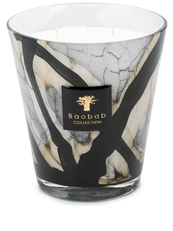 BAOBAB COLLECTION Stones Marble Max 10 Candle - Black