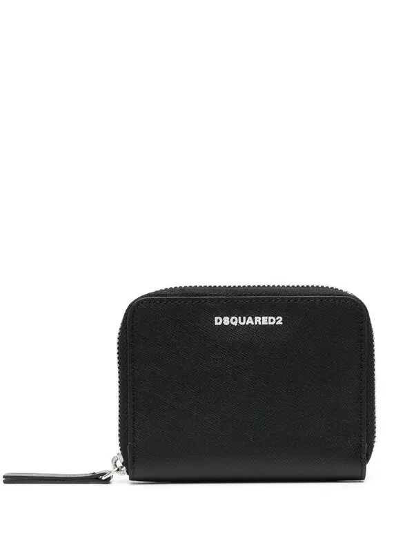 Dsquared2 Logo-stamp Zip-around Wallet - Black
