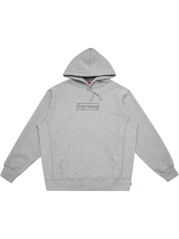 Supreme Kaws Chalk Logo Hoodie - Grey
