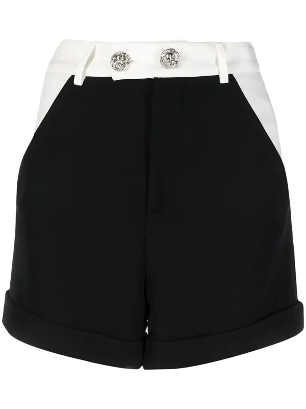 Philipp Plein Cady Two-tone Short Shorts