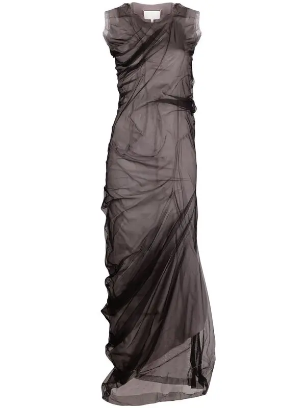 layering silk dress Draped layered Dress  Yeon