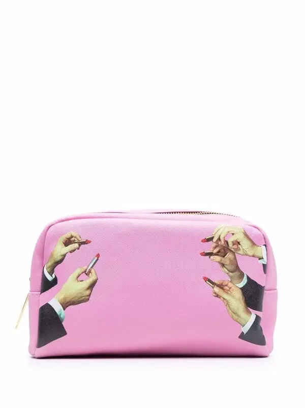 SELETTI Graphic-print Zip-up Makeup Bag