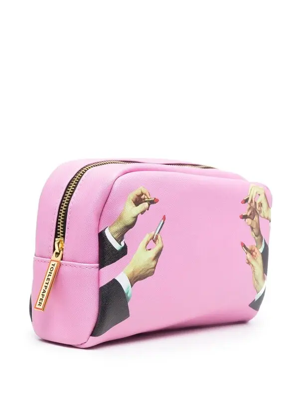 SELETTI Graphic-print Zip-up Makeup Bag